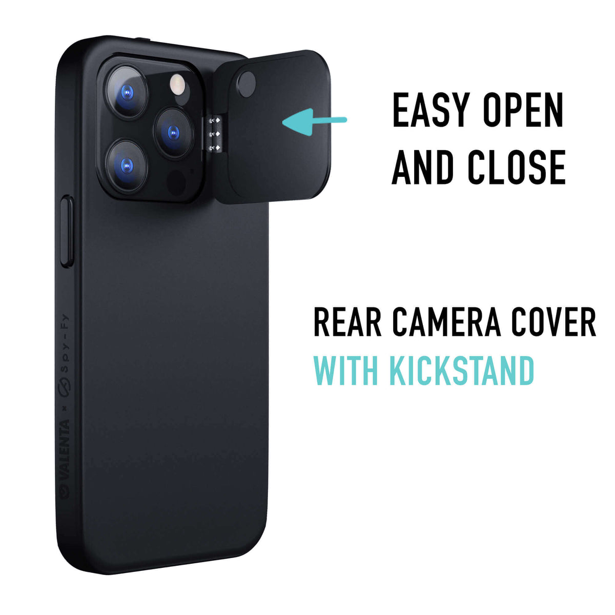 Protective iPhone 15 Plus Case with Camera Security Covers - Spy-Fy